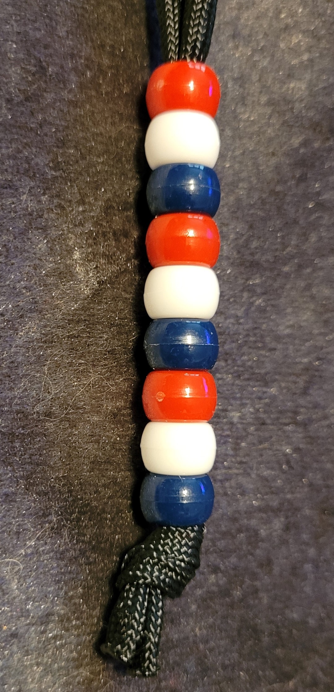 Military Ranger Beads, Red, White and Blue Pace Counter Beads, Made to ...