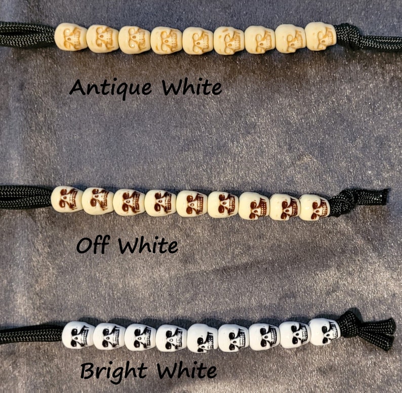 Skull Military Ranger Beads, Pace Counter Beads, Made to Order, Choose ...