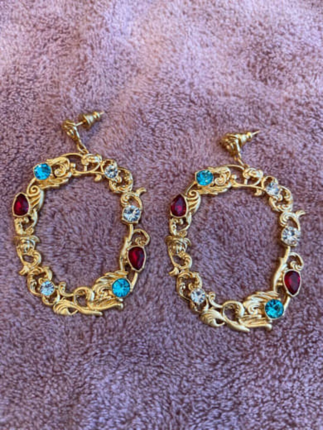 Vintage Versace Art Deco Stunning Drop Rare Gold Earrings - Etsy