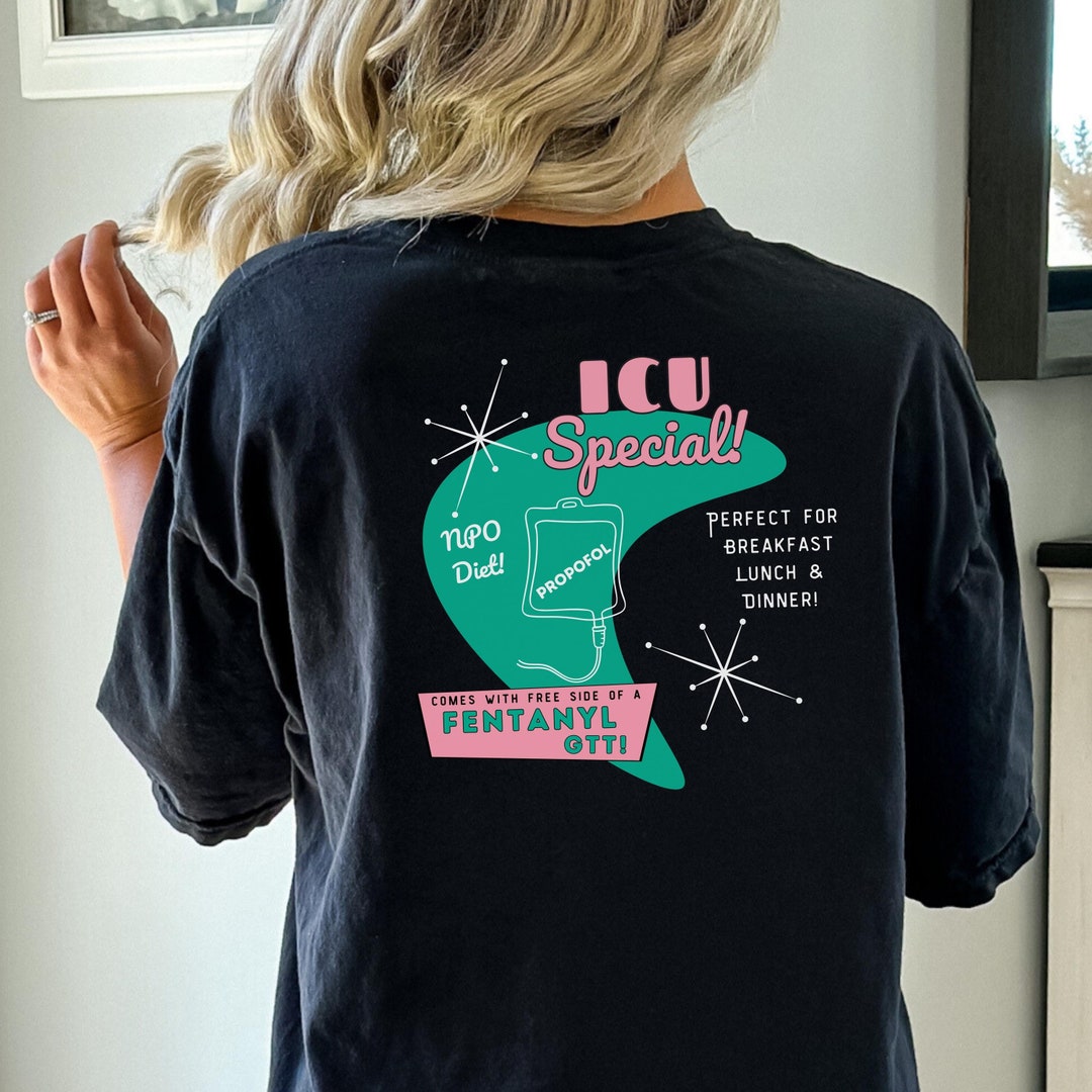 ICU Nurse Humor T-shirt, Retro Nurse Shirt, Medical Humor Tee, Cute ICU ...
