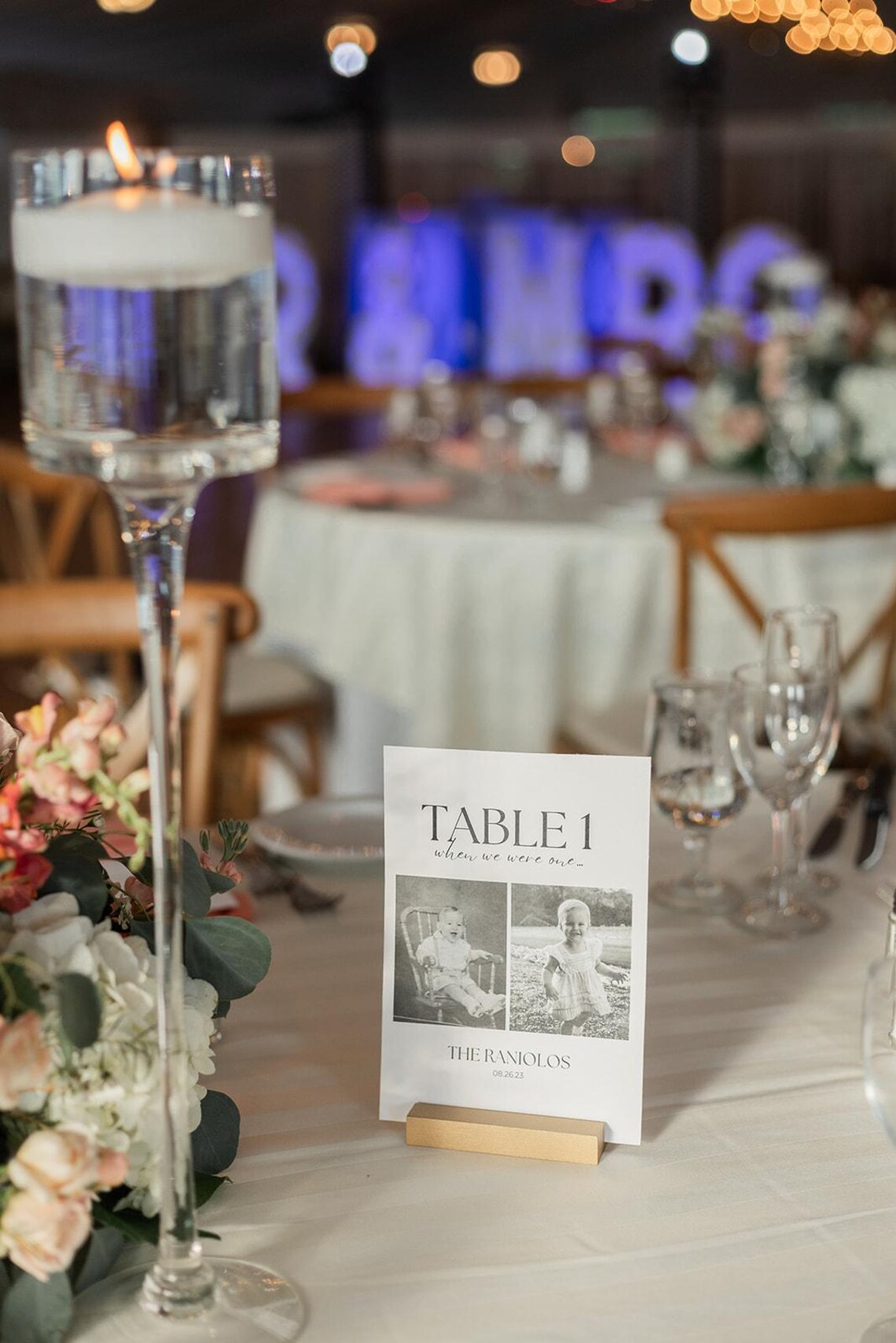 Wedding Table Numbers Template, Custom Photo Table Numbers Template ...