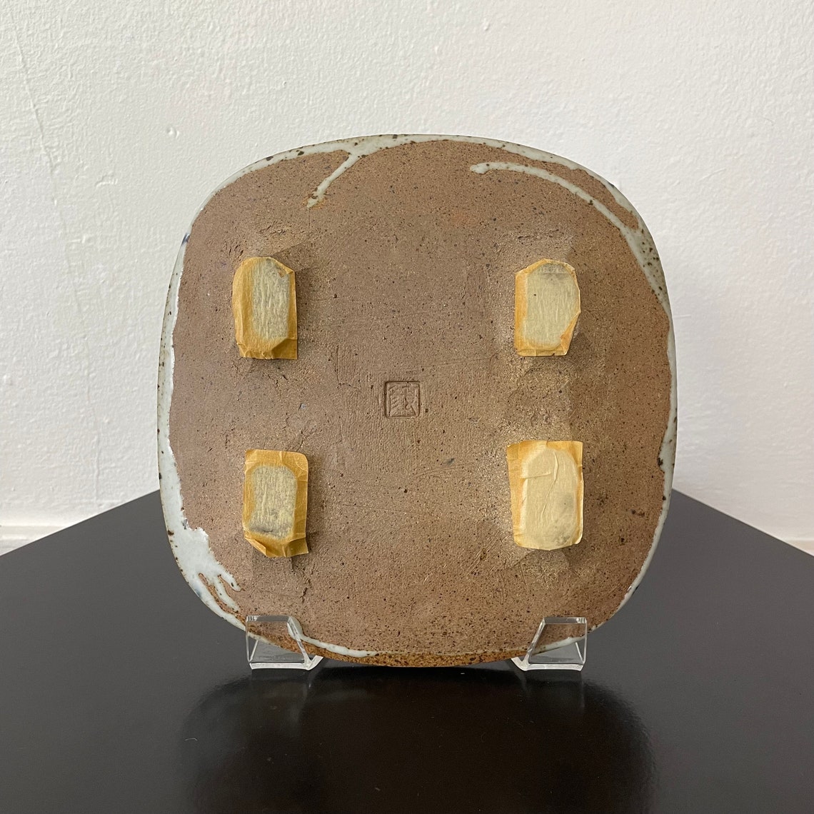 Vintage 1980s WAYNE NGAN Plate With Brushwork, Canadian Studio Pottery ...