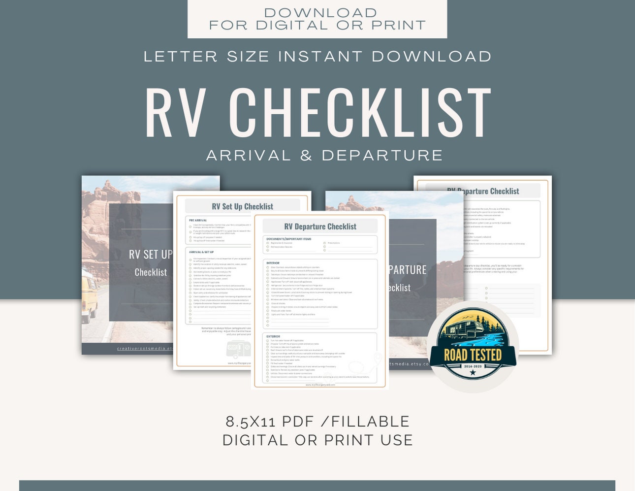 RV Departure and Arrival Checklist Bundle - Etsy