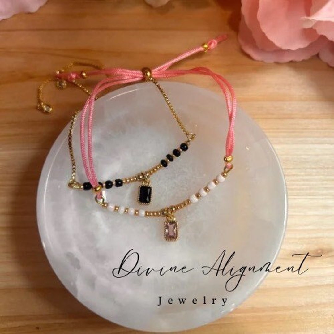 Adjustable Gemstone Bracelets | Personalized Stackable Bracelets | Hand ...