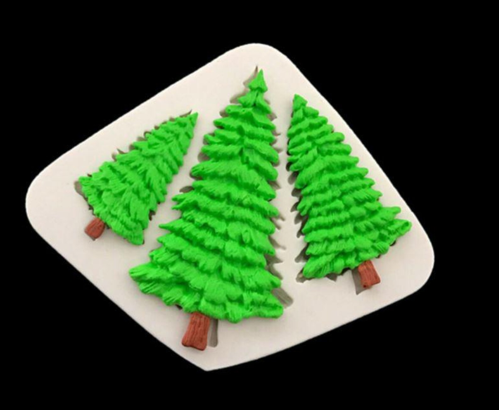 3D Christmas Tree Silicone Cake Decorating Baking Mold Wax Melt BPA ...