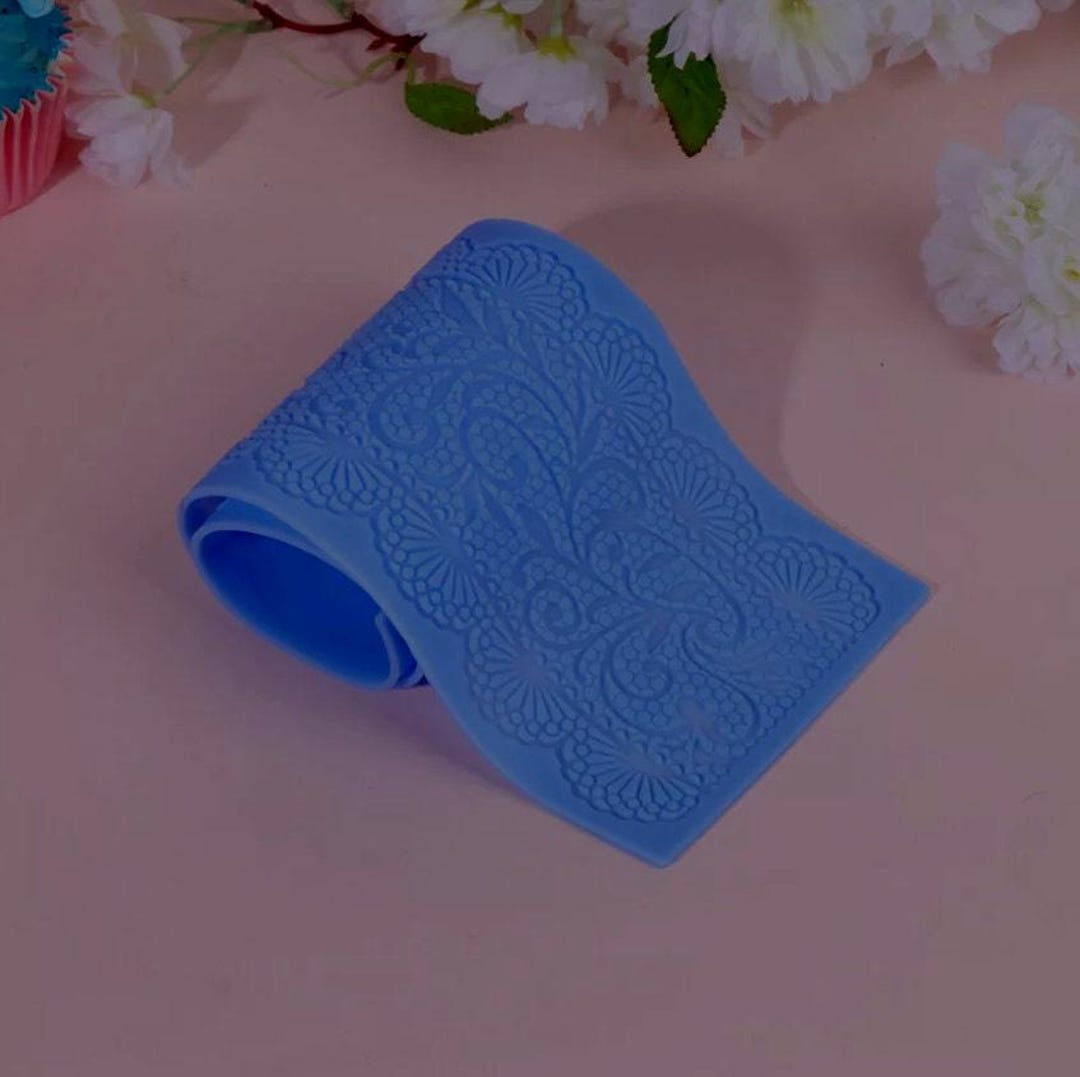 3D Large Flower Lace Silicone Cake Fondant Border Mould Decorating ...