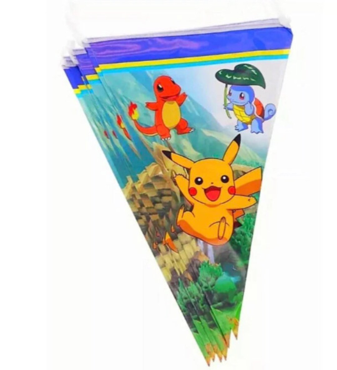 10 X Pokémon Themed Flag Banner Bunting Children's Birthday Party - UK ...