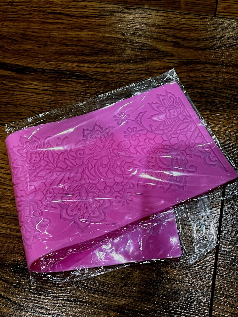 Large Flower Lace Silicone Cake Fondant Border Mould Decorating Baking ...