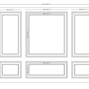 Custom Made Wall Molding Design Have Done for David - 10 Double Frames ...
