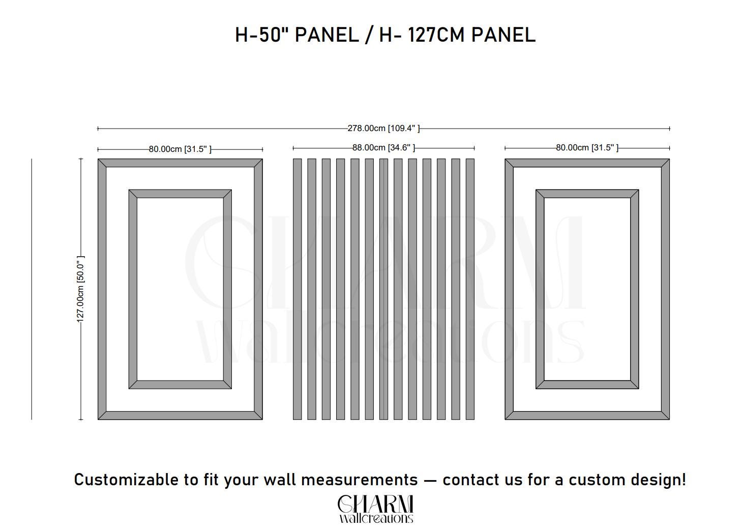 Pre-cut Wall Panel Kit, Paintable, Waterproof, Custom Frames, Easy ...