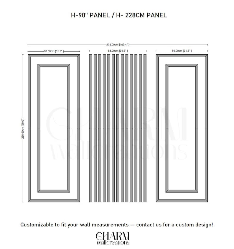 Pre-cut Wall Panel Kit, Paintable, Waterproof, Custom Frames, Easy ...