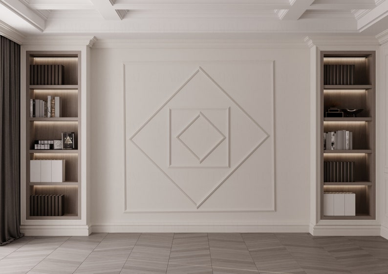 Wall Moulding Kit Wall Molding Assembly Ready Package Pre-cut Factory ...