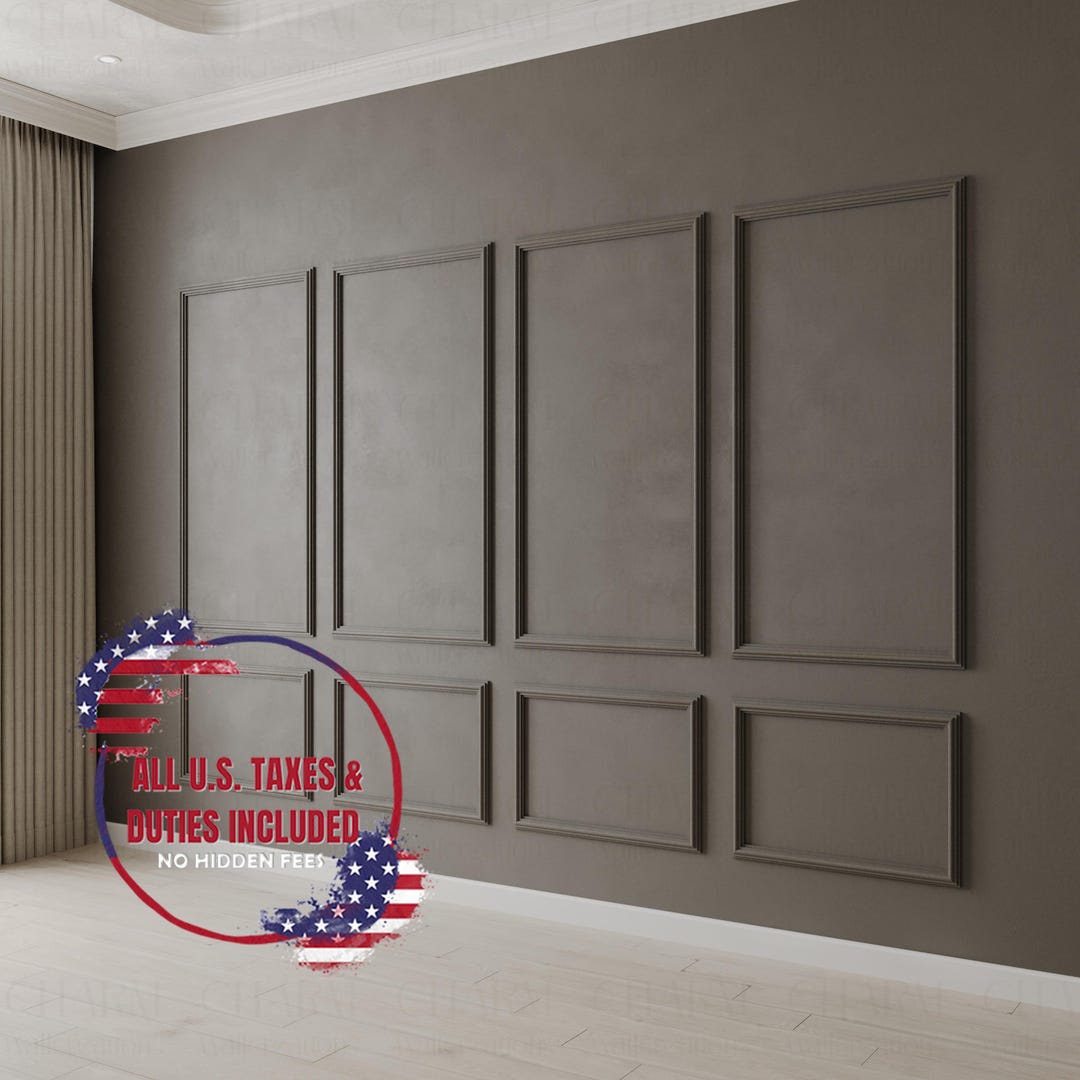 Pre-cut Wall Panel Kit, Paintable, Waterproof, Custom Frames, Easy ...