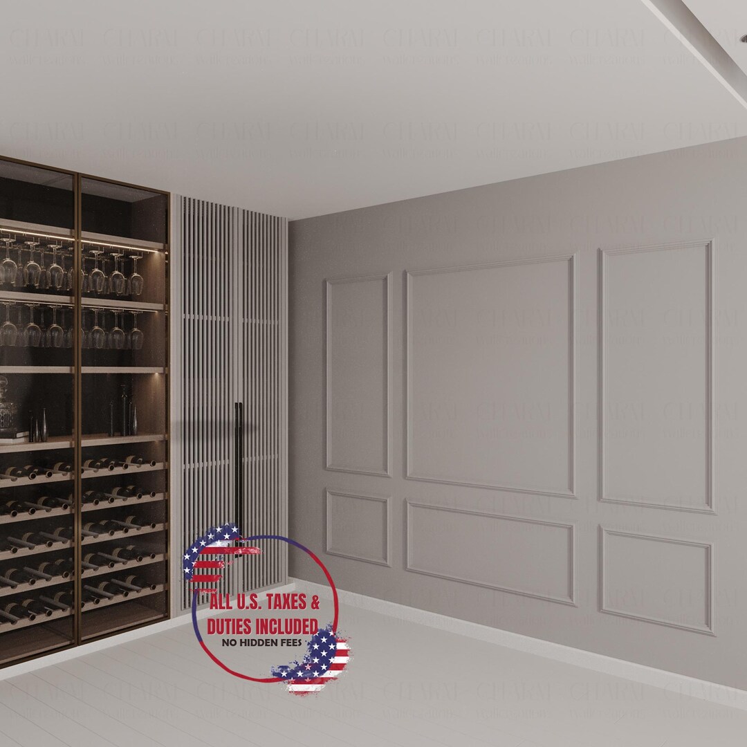 Pre-cut Wall Paneling Kit, Paintable, Waterproof, Custom Frames, Easy ...