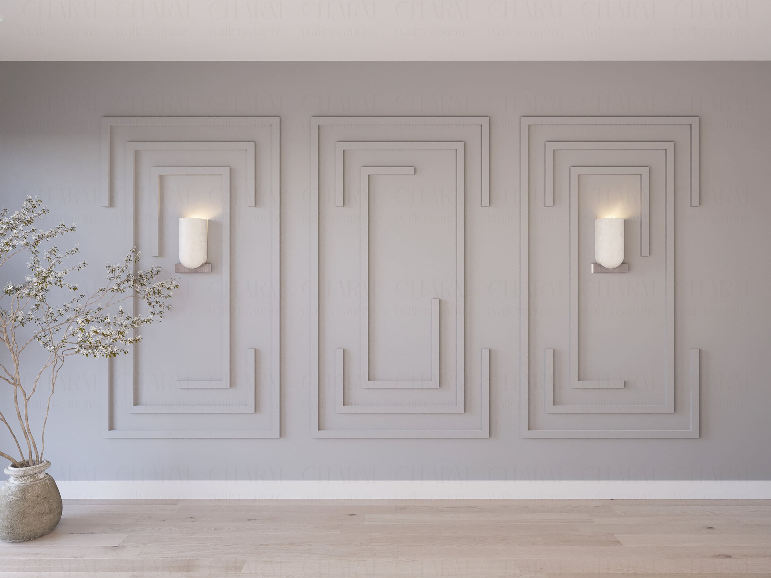 Wall Moulding Kit Wall Molding Assembly Ready Package Pre-cut Factory ...