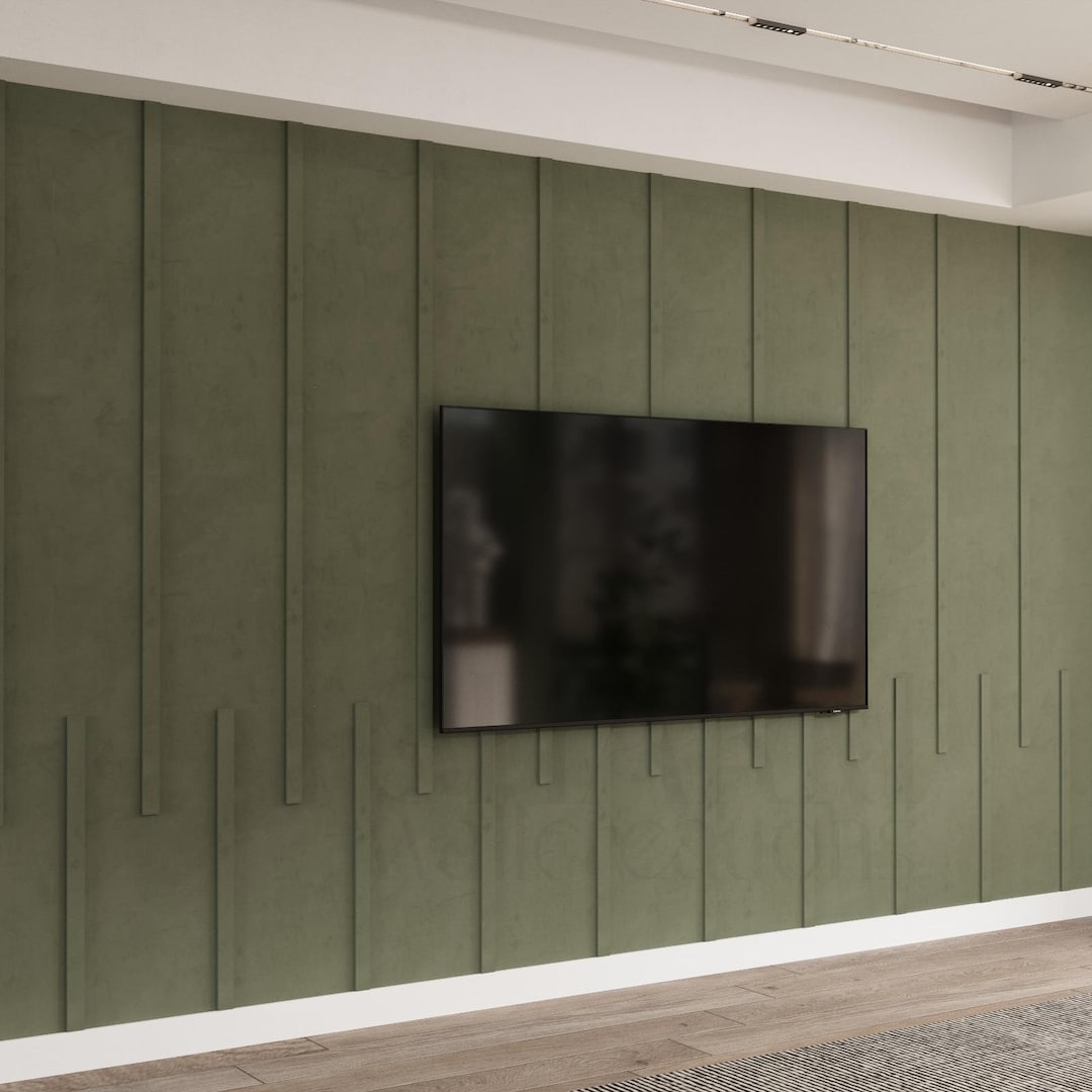 Modern Accent Paneling, Vertical Wall Molding Kit, Pre-cut Panels - Etsy