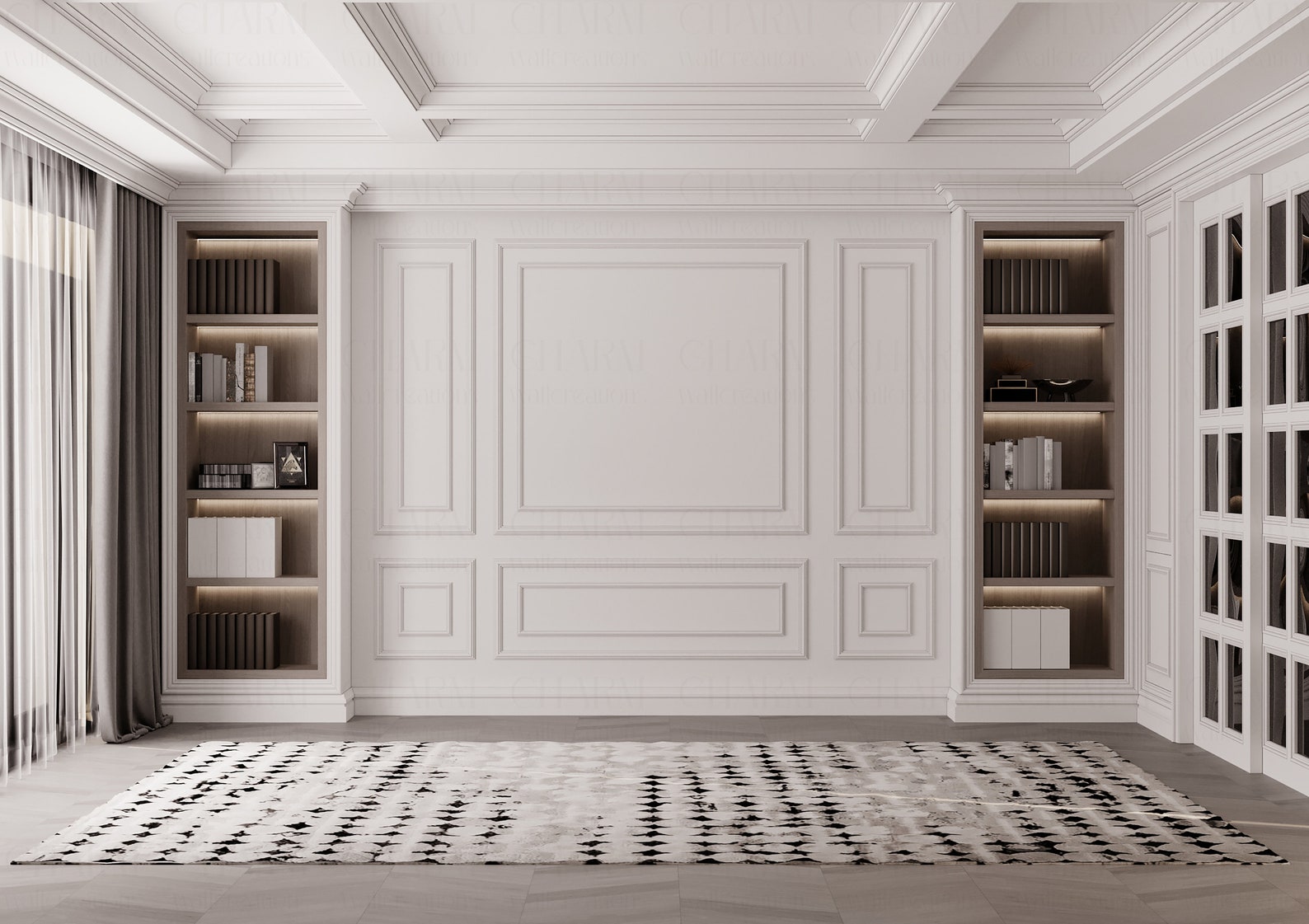 Wall Moulding Kit Wall Molding Assembly Ready Package Pre-cut Factory ...