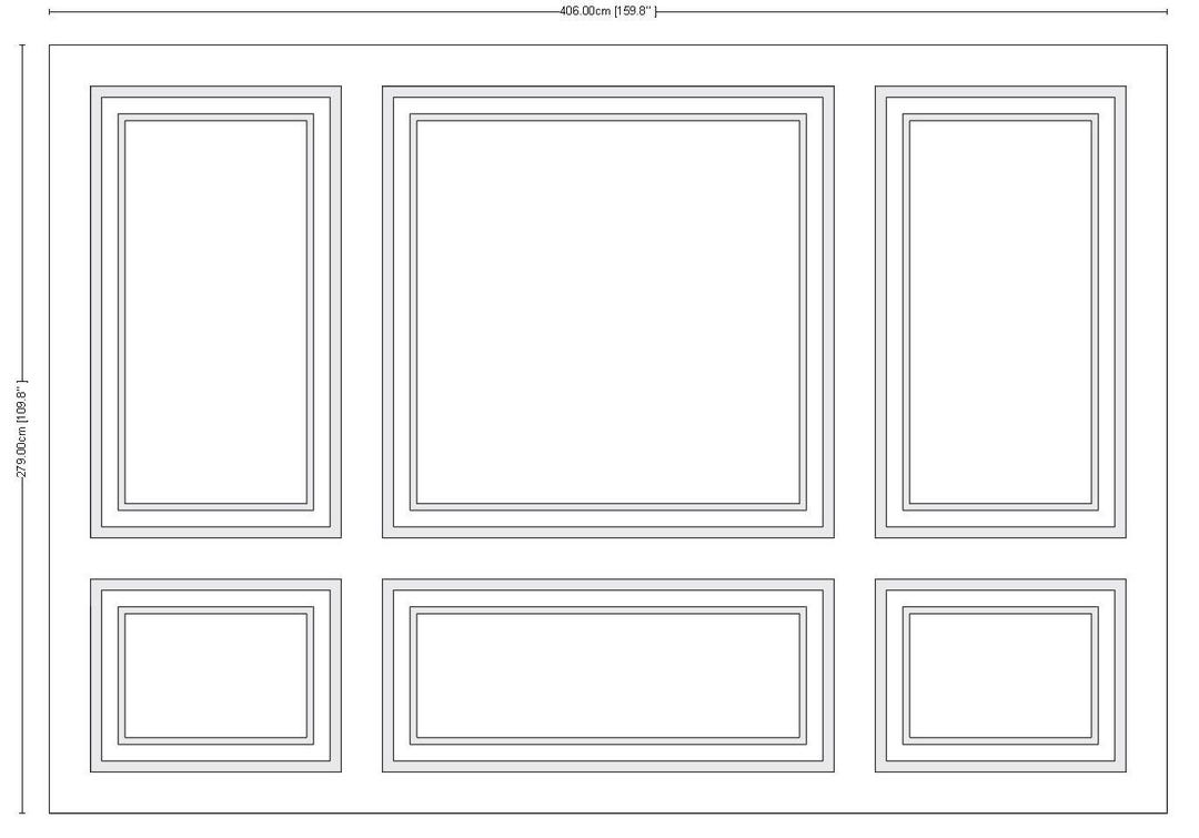 Custom Made Wall Molding Design Have Done for Sarah - Double Frames ...