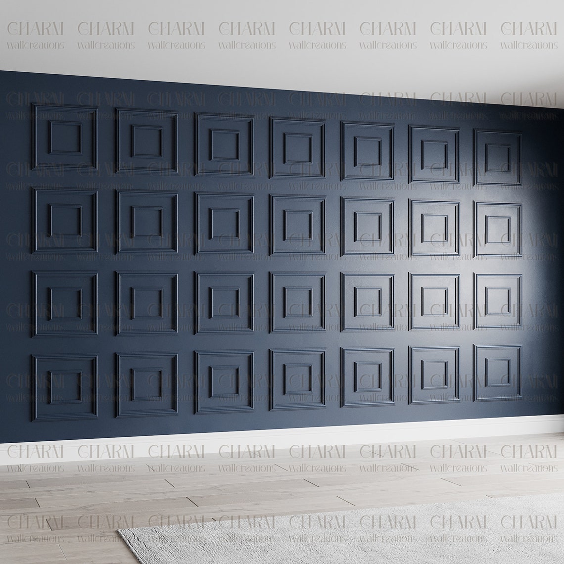 Pre-cut Wall Panel Kit, Paintable, Waterproof, Custom Frames, Easy ...