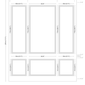 Custom Wall Molding Design: Wainscoting Panel Frames - 14 Sets - Etsy