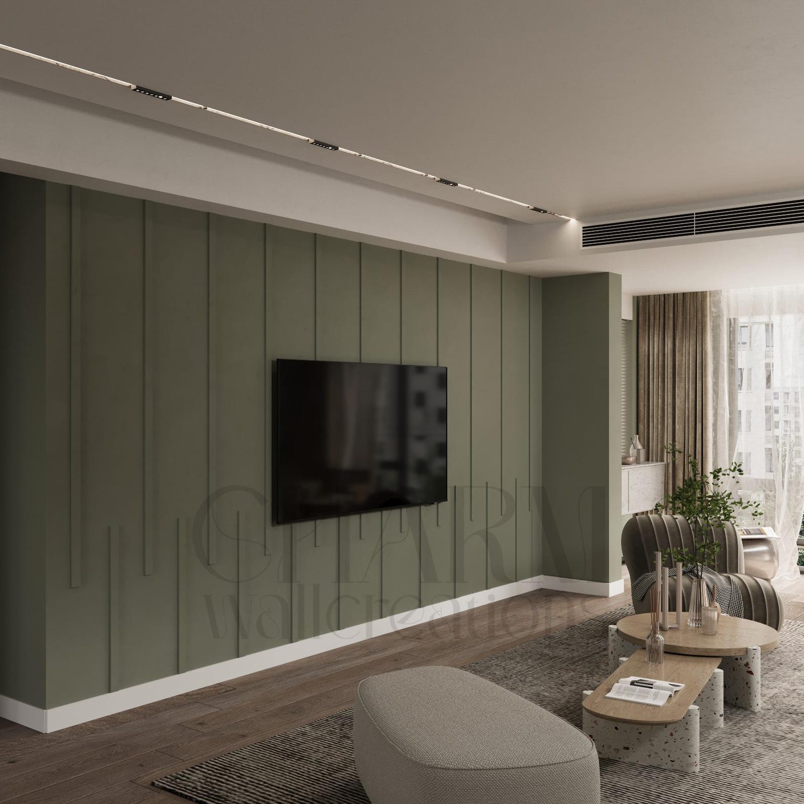 Modern Accent Paneling, Vertical Wall Molding Kit, Pre-cut Panels - Etsy