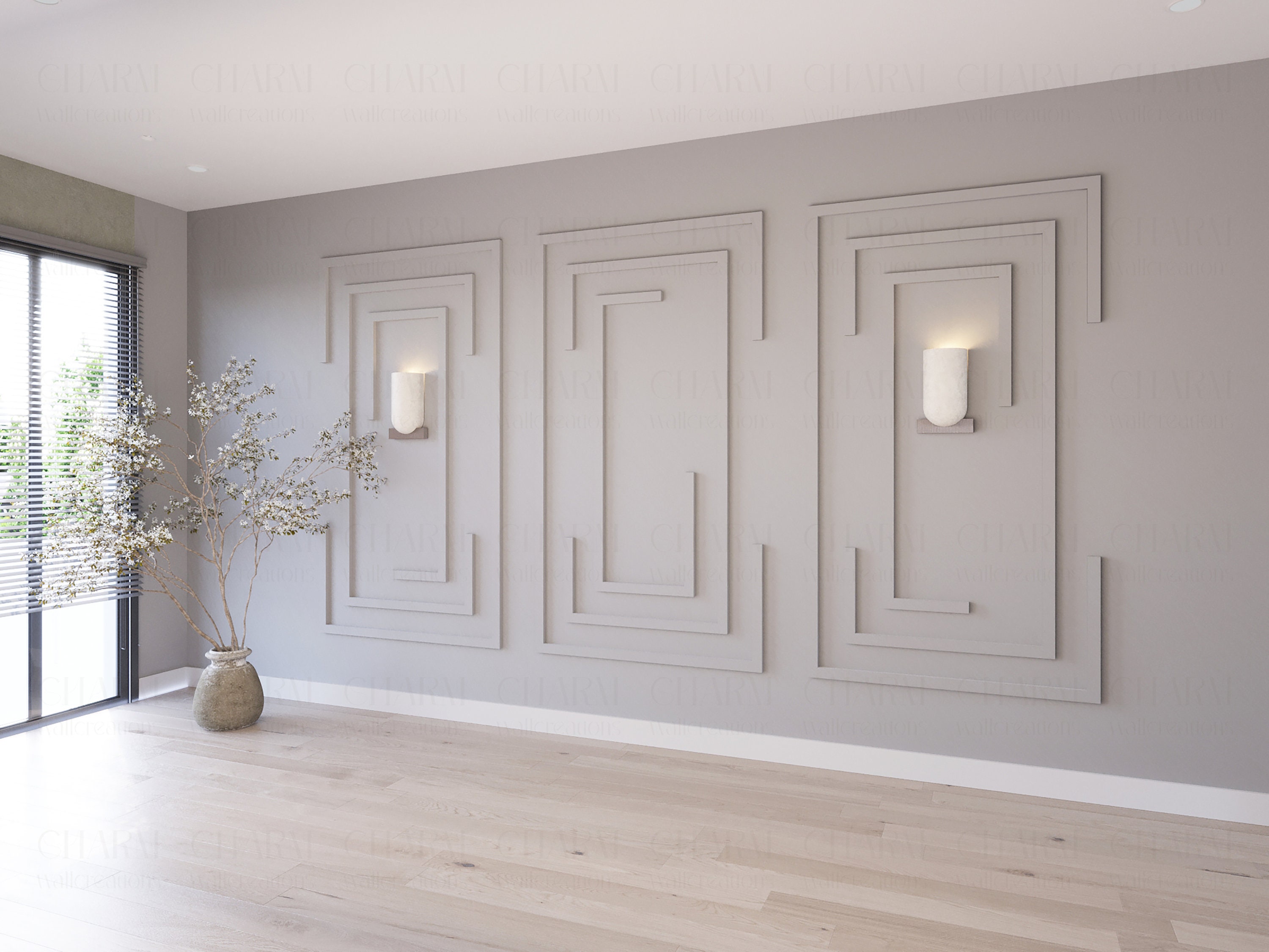 Wall Moulding Kit Wall Molding Assembly Ready Package Pre-cut Factory ...