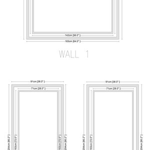 Custom Made Wall Molding Design Have Done - 3 Double Frames Wainscoting ...