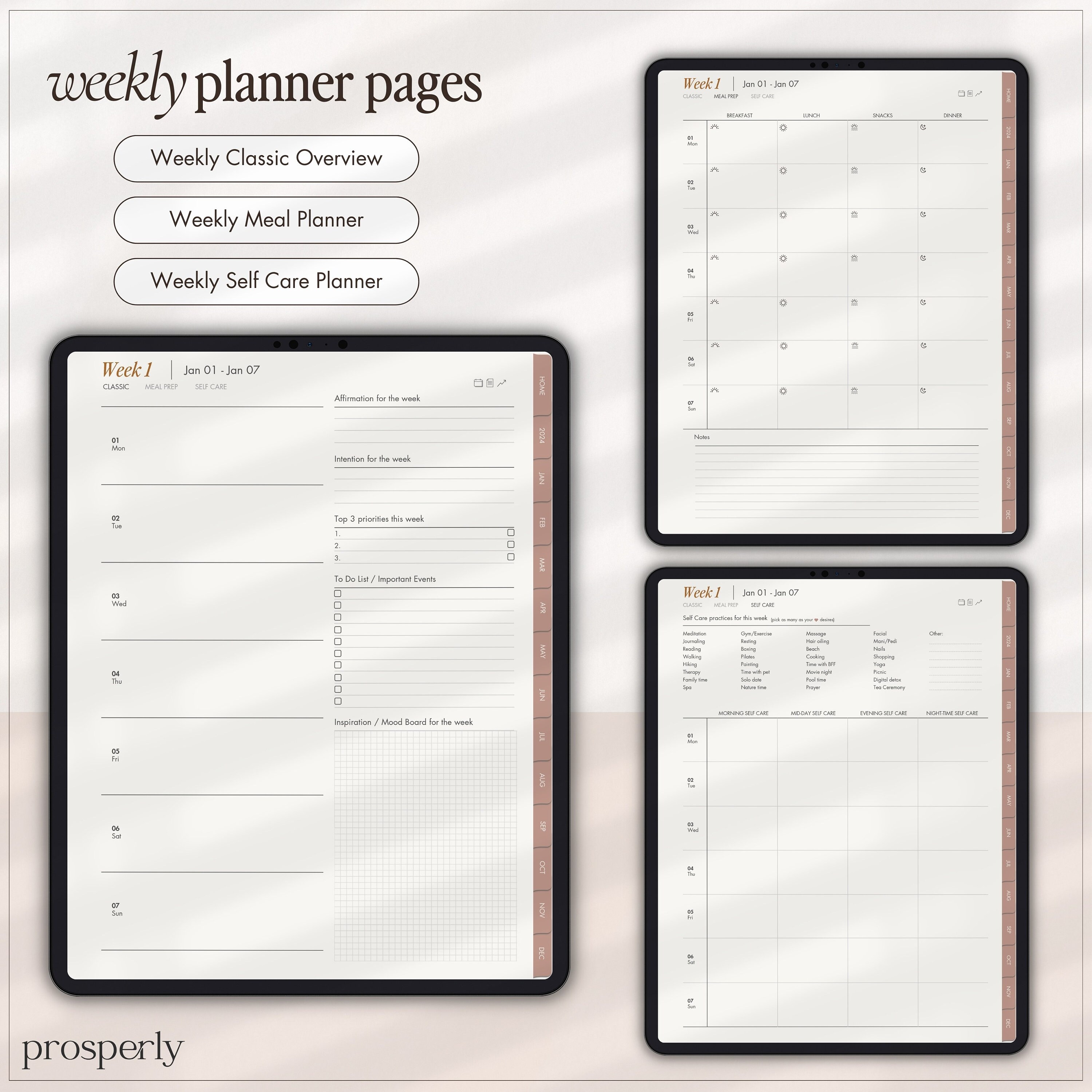 2024 Digital Planner, 2024 Calendar, Goodnotes Planner, Digital Planner ...