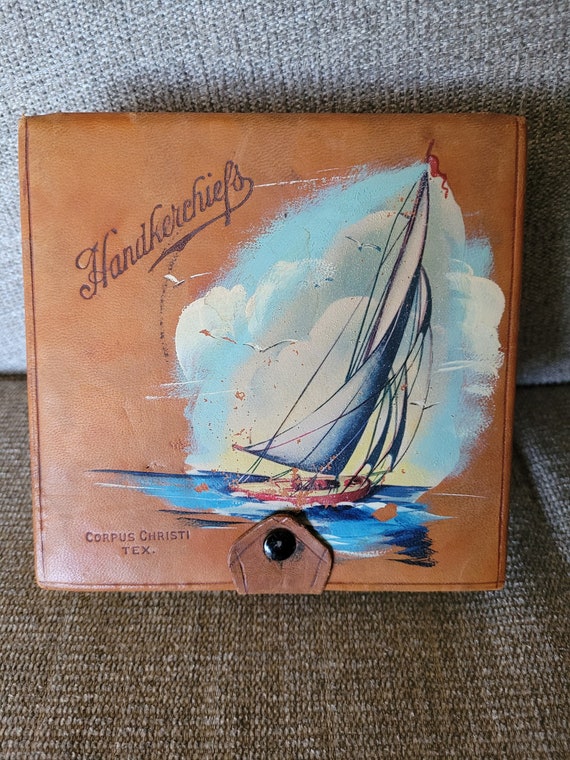 Vintage handkerchief hand painted - Gem