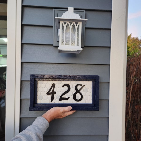 Custom Vertical Framed Address Sign - Etsy