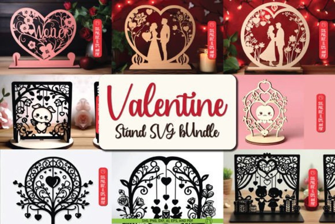 Valentine Decor SVG Set - Etsy