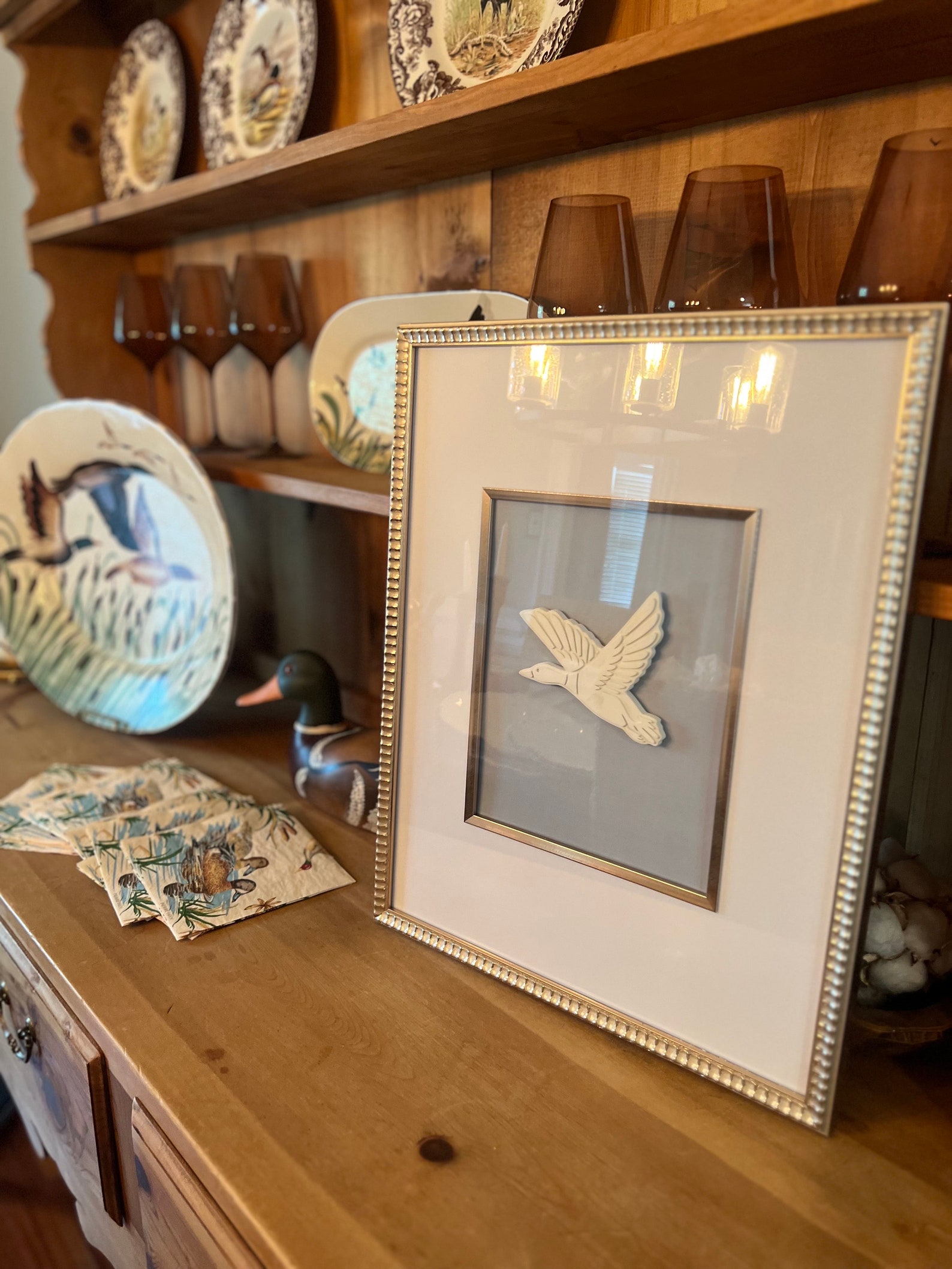 Framed Intaglio Art Mallard Duck Boys Nursery Decor Man Cave - Etsy