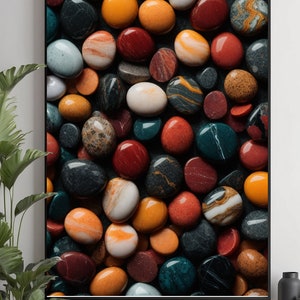 Set of 2 Colorful Marble Stone Prints - Instant Download, Modern Art ...
