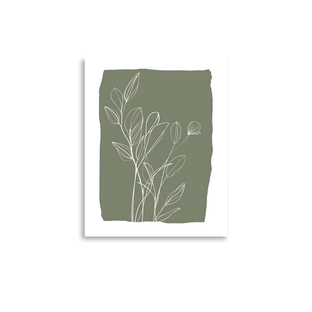 Sage Green Botanical Leaves, Sage Green Wall Art, Botanical Print, Wall ...