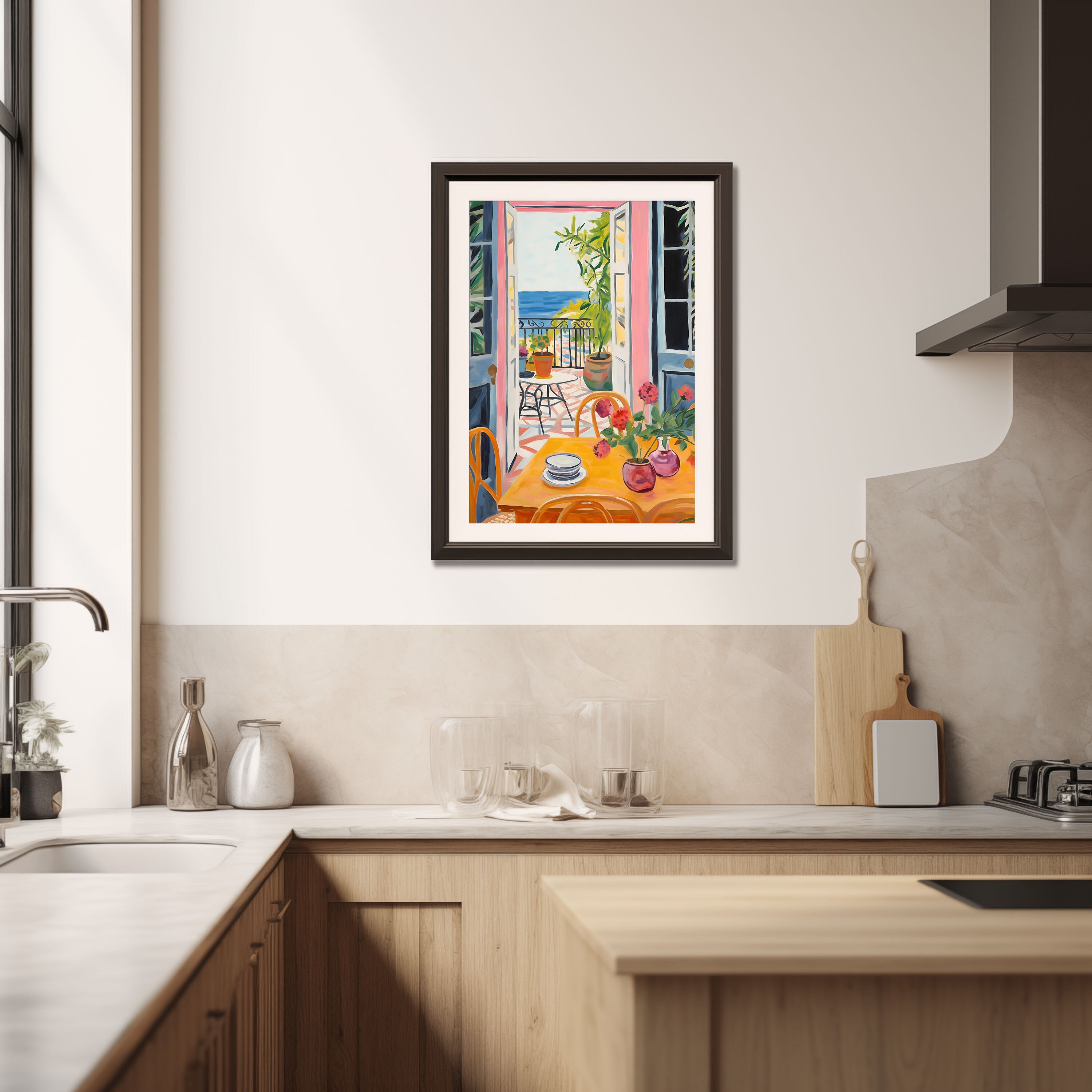 Kitchen Scene, in a Fauvism Style, Home Décor, Wall Art, Painting - Etsy