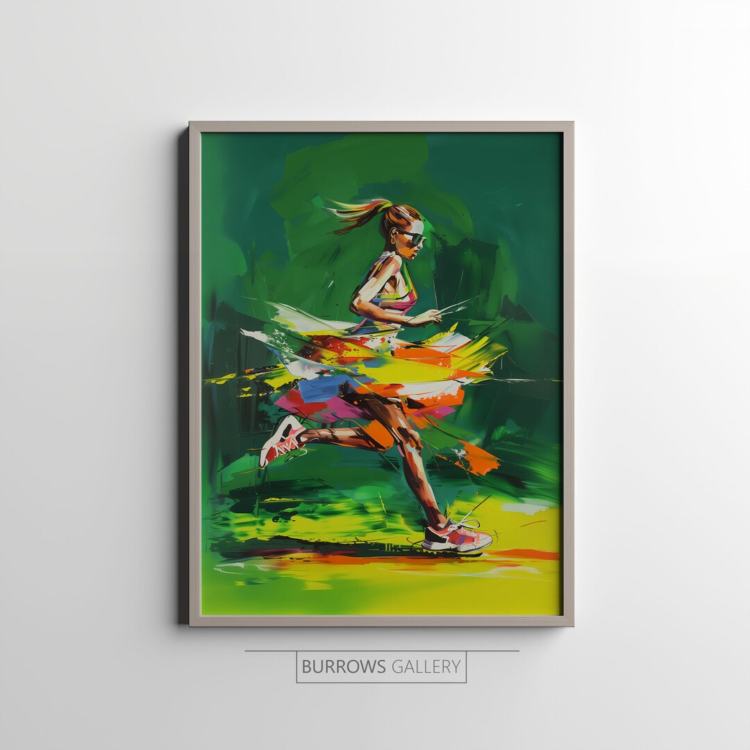Painted Running Woman, Wall Art, Print, Wall Décor - Etsy