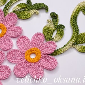 SET Irish Crochet Flower Leaf PATTERN Ireland Lace Motifs - Easy ...