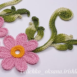 SET Irish Crochet Flower Leaf PATTERN Ireland Lace Motifs - Easy ...