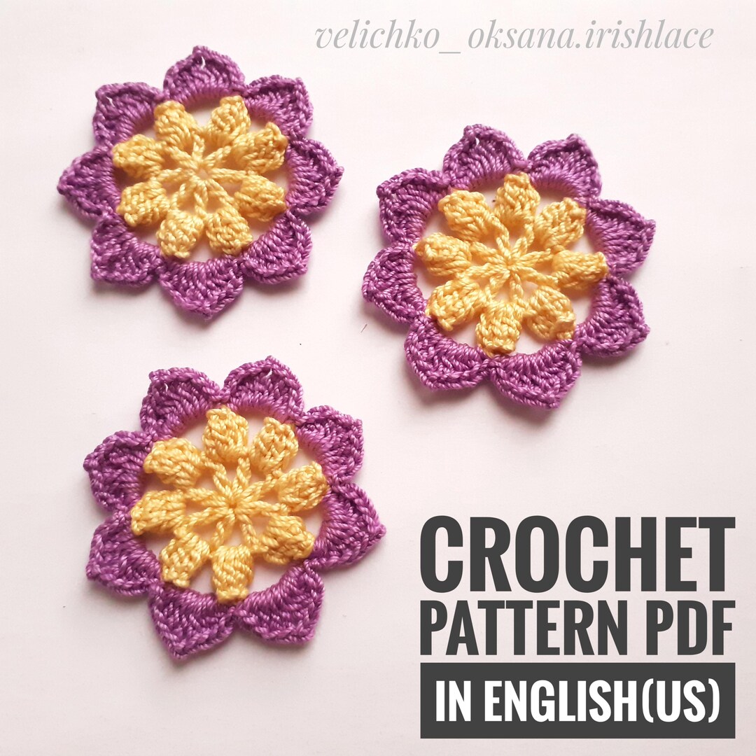 Delicate Mini Crochet Flower Pattern - Instant Download Boho Crochet ...