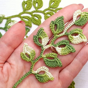 Crochet Branch Pattern. Crochet Twig Tutorial. Flower Applique Pattern ...