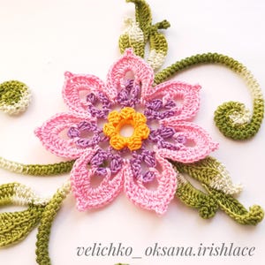 Irish Crochet Flower & Leaf Pattern Set: Ireland Lace Motifs (PDF ...