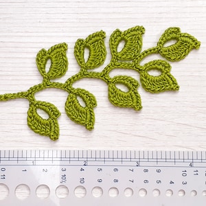 Crochet Branch Pattern. Crochet Twig Tutorial. Flower Applique Pattern ...