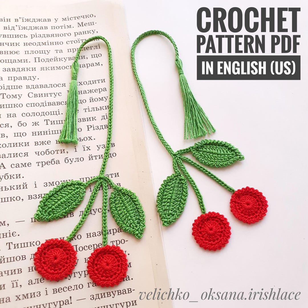 Easy Crochet Bookmark Pattern PDF Colorful Handmade Gift for Book ...