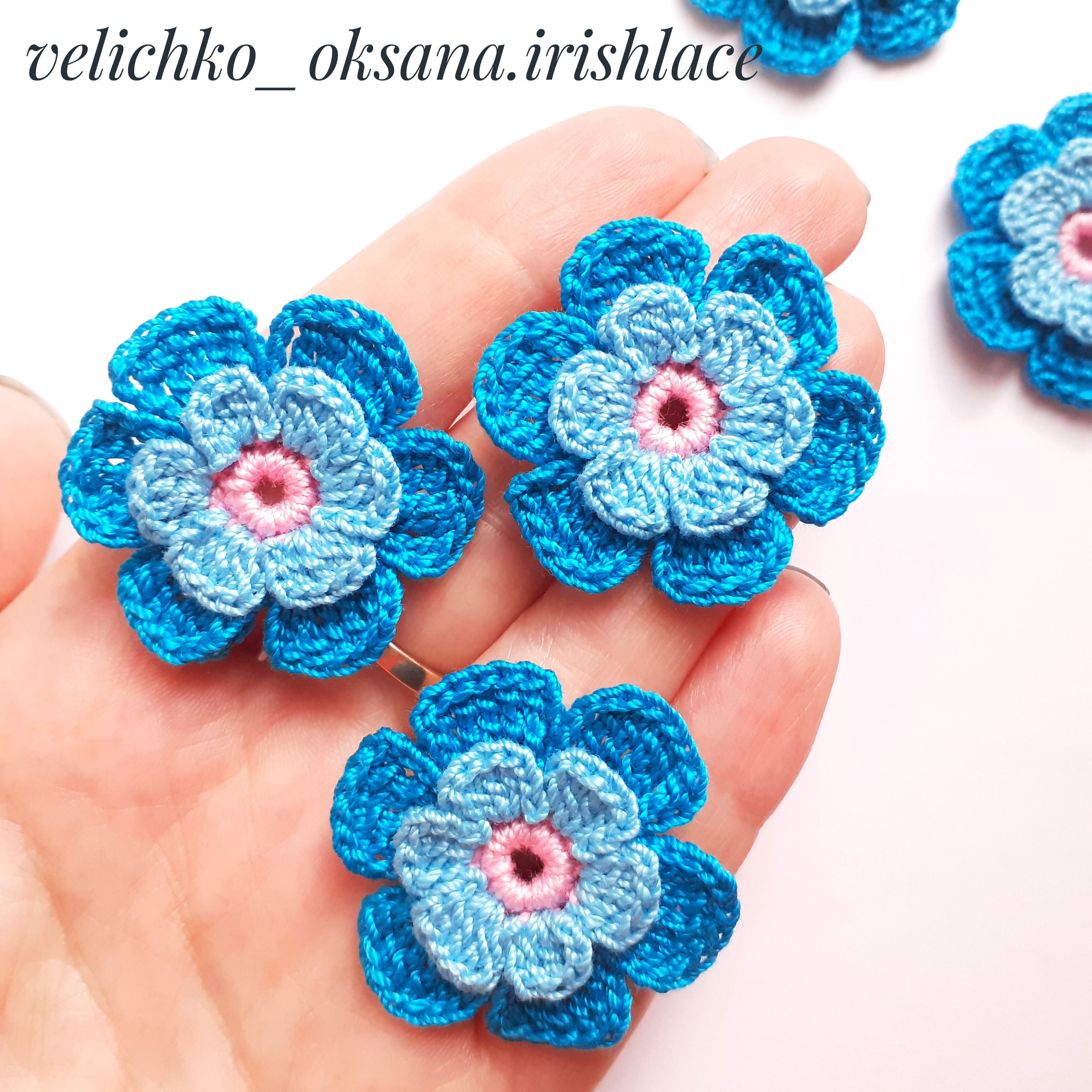 SET Irish Crochet Flower Leaf PATTERN Ireland Lace Motifs - Easy ...