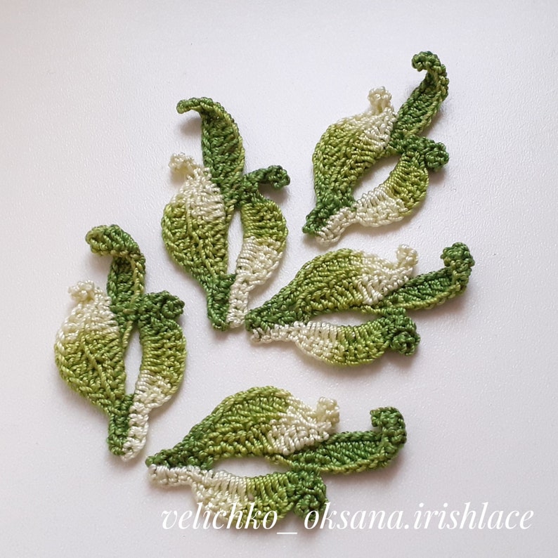 Crochet Leaf Crochet Foliage Pattern PDF Leaves Crochet for Irish Lace ...
