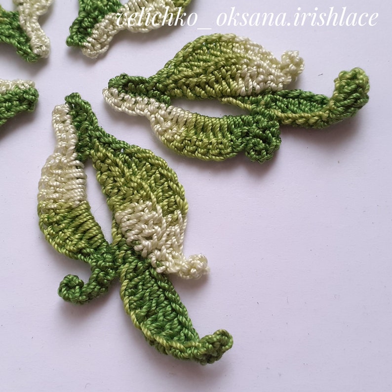 Crochet Leaf Crochet Foliage Pattern PDF Leaves Crochet for Irish Lace ...