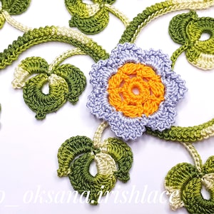 Set Irish Crochet Flower Leaf PATTERN Ireland Lace Motifs - Easy ...