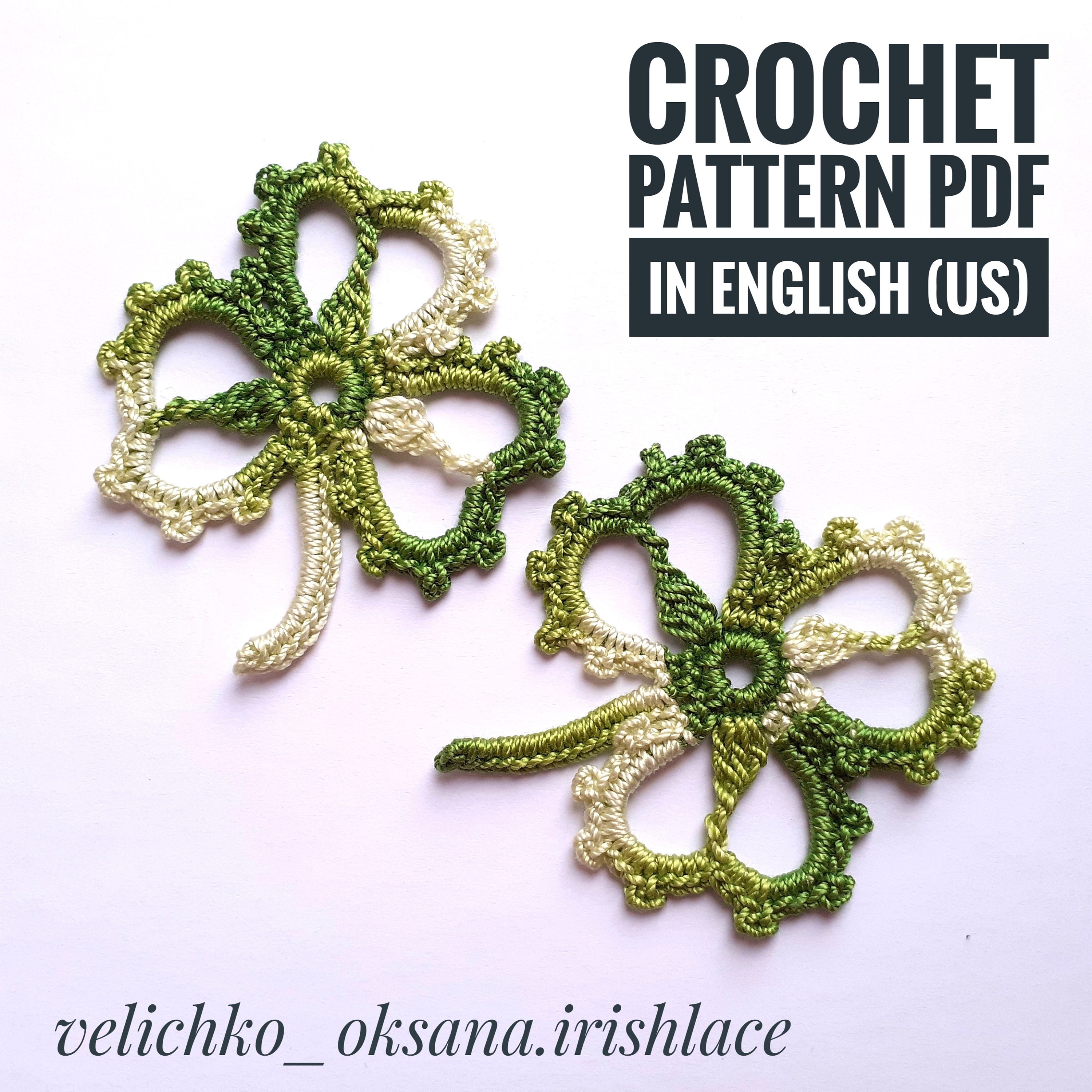 Leaf Clover Crochet Pattern Pdf short Video . Lucky Clover Crochet at ...