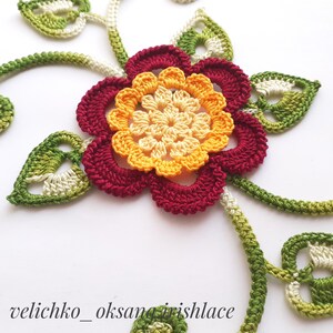SET Irish Crochet Flower Leaf PATTERN Ireland Lace Motifs - Easy ...