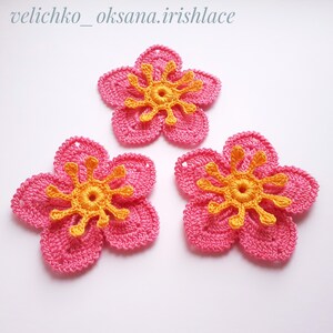 SET Irish Crochet Flower & Leaf Pattern Set Ireland Lace Motifs Easy ...